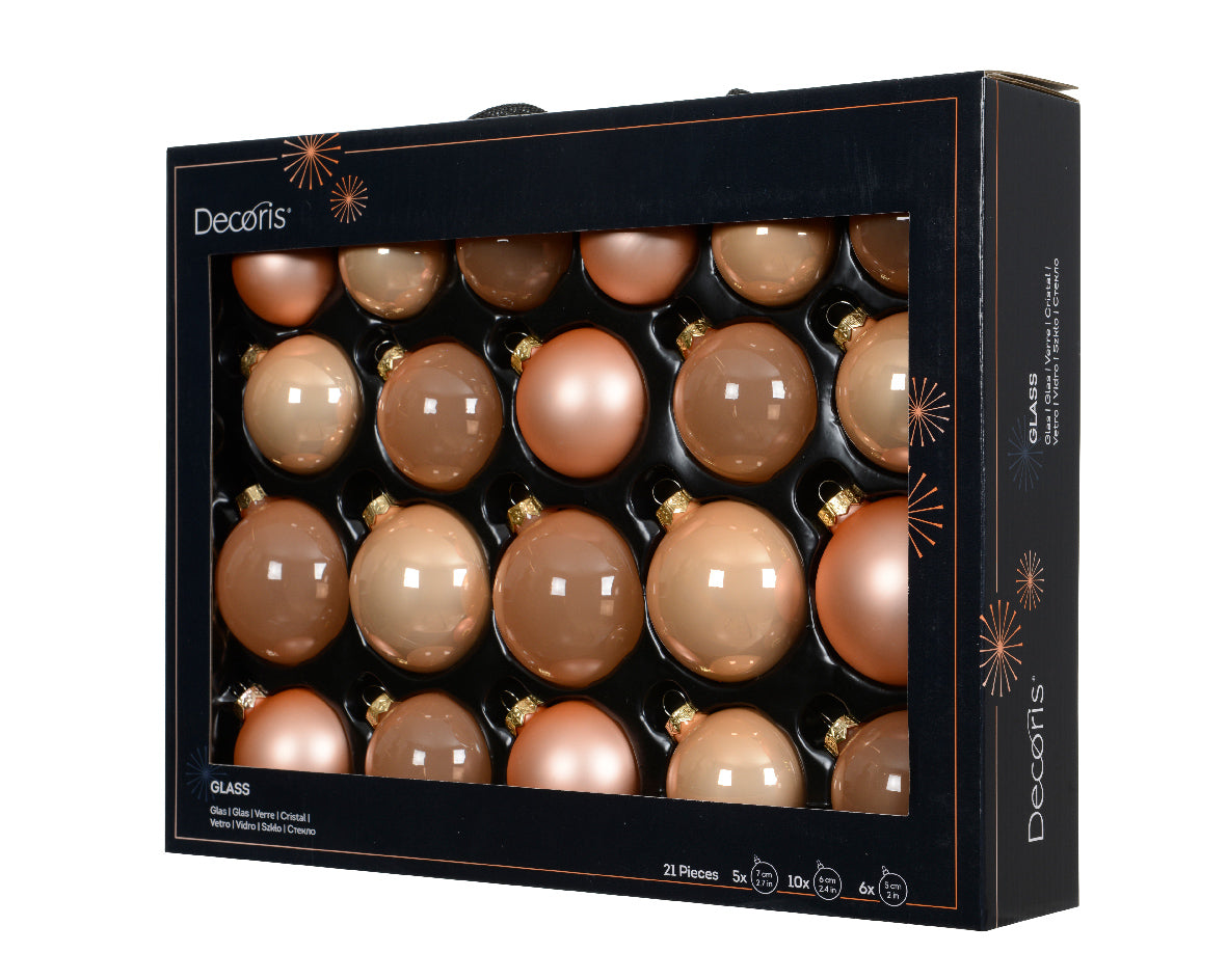 Decoris Glass Baub 21pc Pch Prl – Excellent Stores
