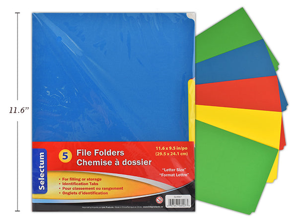 File Folders Lett Sz 5 Asst – Excellent Stores