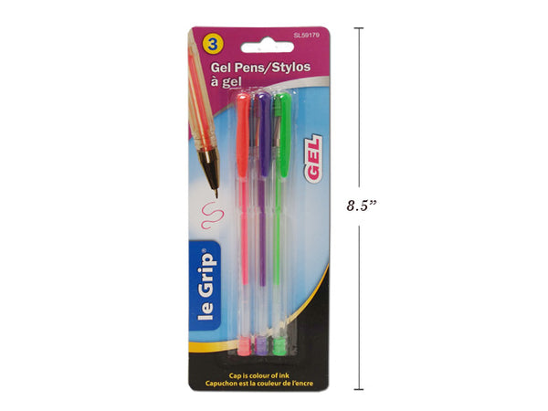 le Grip Neon Gel Pens 3pk – Excellent Stores